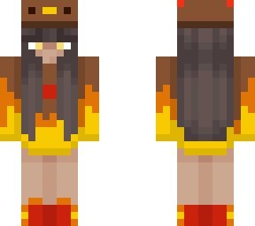 Fall Axolotl Girl | Minecraft Skin