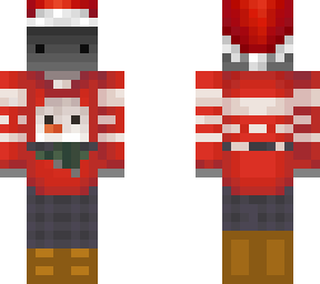 Grey fade Xmas | Minecraft Skin