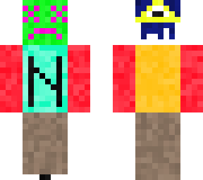 Minecraft Skin: Gravity Falls, Crossed eyes, Colorful | Minecraft Skin