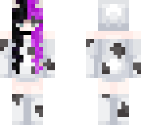 Purple Split Dye Cowgirl | Minecraft Skin