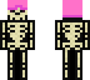 purple hair skull | Minecraft Skin