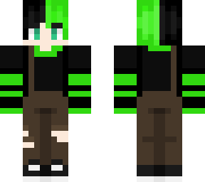Neon Green & Black | Minecraft Skin