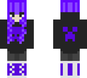 Purple Emo Girl | Minecraft Skin