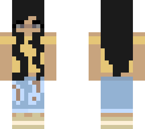 aesthetic yellow girl | Minecraft Skin