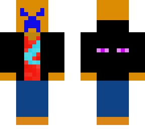 Angry Orange Creeper | Minecraft Skin