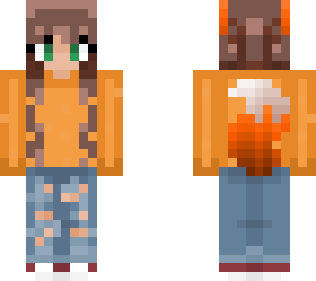Fox Girl fall | Minecraft Skin