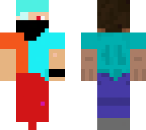 orange blue | Minecraft Skin