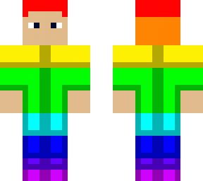 Redesign of Rainbow Steve | Minecraft Skin