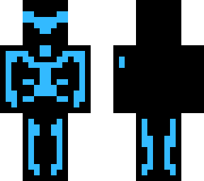 Black and blue Cyborg | Minecraft Skin