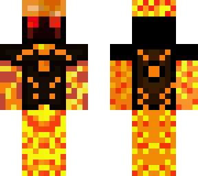 Fire guy that got burned | Minecraft Skin