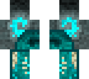 minecraft pixel art: warden | Minecraft Skin