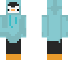 blue hoody pengiun | Minecraft Skin