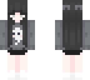 girl pretty cute grey ghost halloween | Minecraft Skins