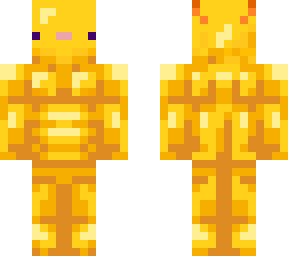 super buff golden axolotl | Minecraft Skin
