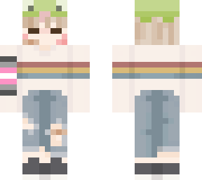 DEMIGIRL WITH FROG HAT SKIN | Minecraft Skin
