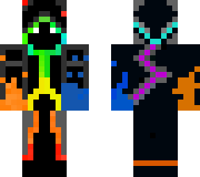 rainbow hacker | Minecraft Skins