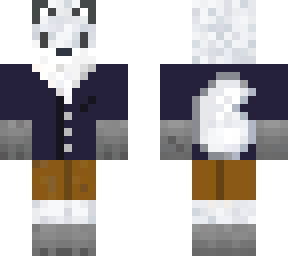 Arctic fox fursona | Minecraft Skin
