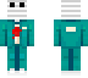 dead squid game body | Minecraft Skin