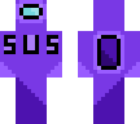 purple among us with halo | Minecraft Skin