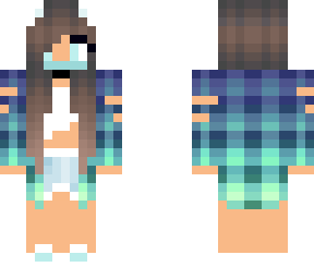 Blue girl skin | Minecraft Skin