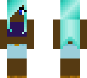 Cute blue haired girl | Minecraft Skin