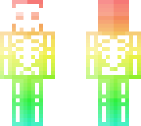rainbow skeleton | Minecraft Skin