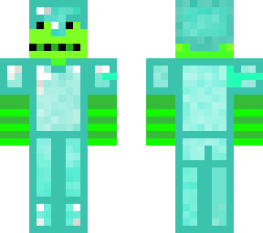 green man in Dimond armour | Minecraft Skin