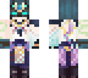 Skin Xiao Genshin Impact When Transforming | Minecraft Skin
