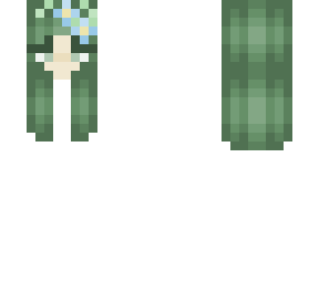 green hair w flowers | Minecraft Skin