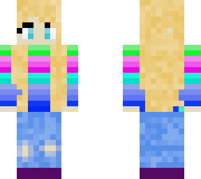 Pretty rainbow girl | Minecraft Skin