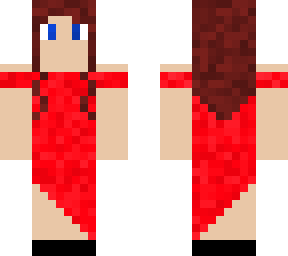 girl in red dress | Minecraft Skin