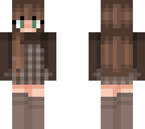 cozy brown aesthetic girl | Minecraft Skin