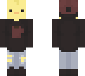 black hoodie duck warm | Minecraft Skins