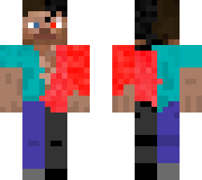 half Steve and half Demon form | Minecraft Skin