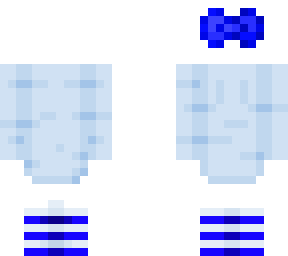 OB - Blue w/ socks and blue bow | Minecraft Skin