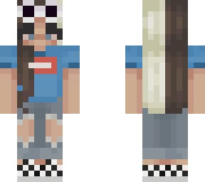 split dye gnf girl | Minecraft Skin