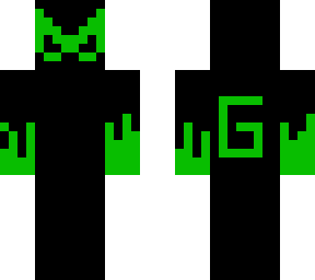 ghost with green mask | Minecraft Skins