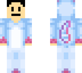 Blue axolotl boy | Minecraft Skin