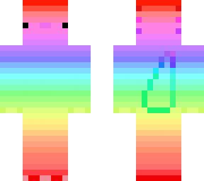 Rainbow axolotl | Minecraft Skin