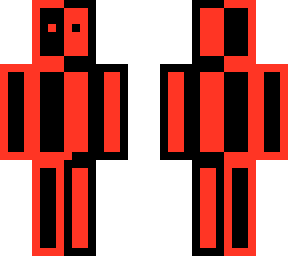 red and black man | Minecraft Skin