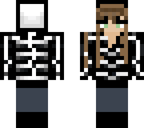 skeleton hoodie | Minecraft Skins