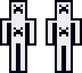 Black and white creeper | Minecraft Skin