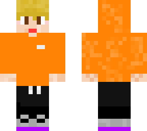 Orange hoodie | Minecraft Skin