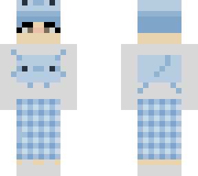 Cute Blue Axolotl Boy | Minecraft Skin