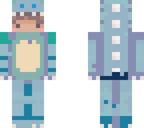 Blue chibi Dino boy | Minecraft Skin