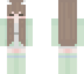 Green cute girl | Minecraft Skin