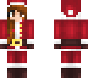 Mrs.Claus Brown Hair (this is a remake) | Minecraft Skin
