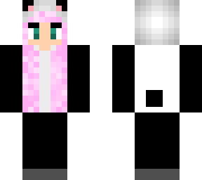 Cute Panda Girl with demon underskin | Minecraft Skin