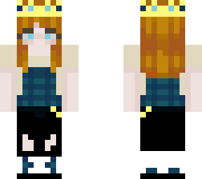 strawberry blonde girl with crown | Minecraft Skin