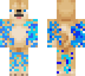 Doge with blue aura | Minecraft Skin